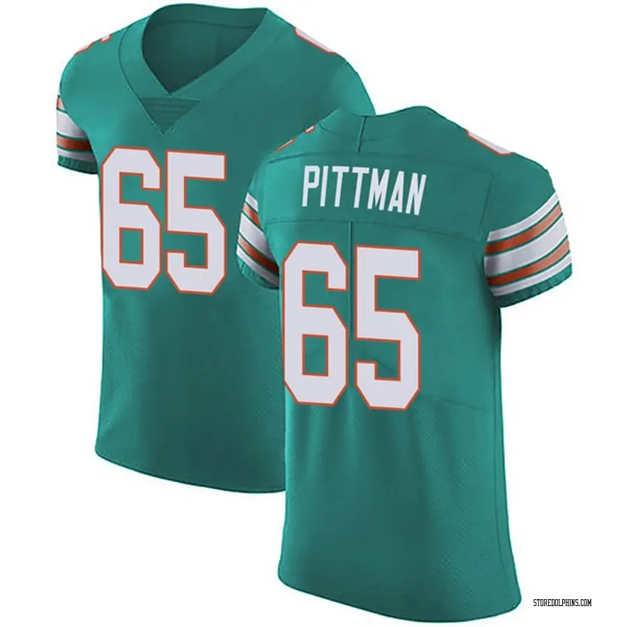 Nike Jamiyus Pittman Miami Dolphins Men's Elite Green Aqua Alternate ...